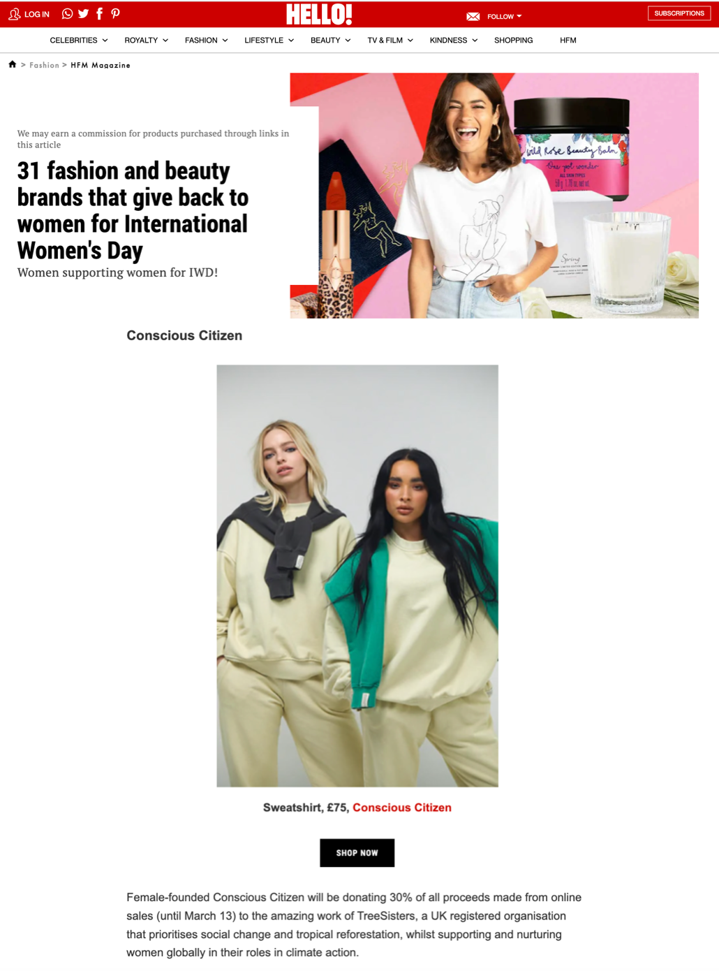 HELLO! Magazine – ConsciousCitizen